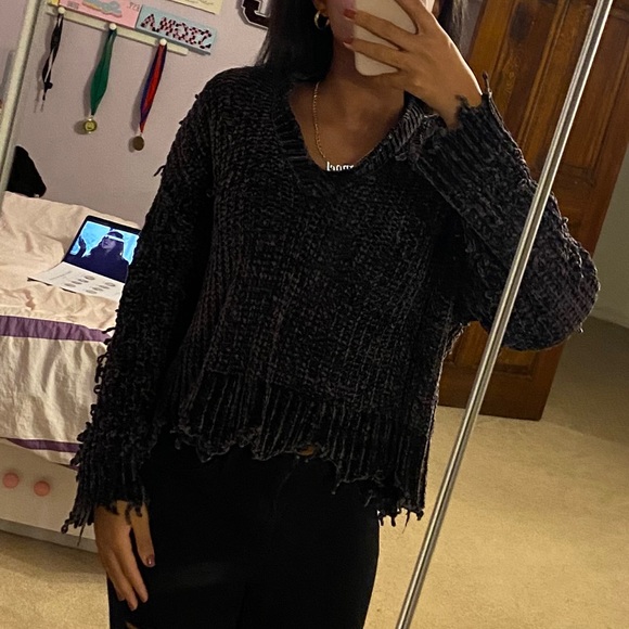 Lush | Sweaters | Dark Green Lush Sweater | Poshmark